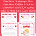Valentine's Day Games Printable, Valentines Activities for Kids & Teens ...
