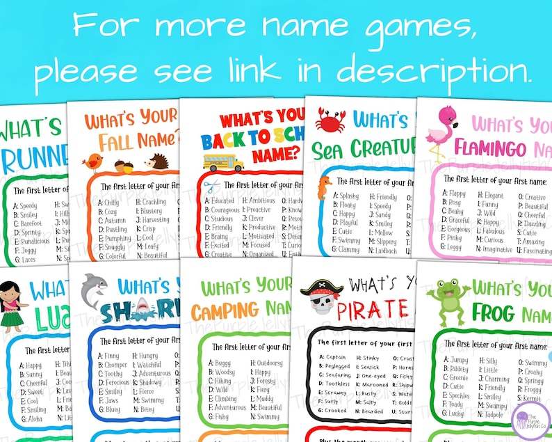 Ice Cream Party Game, What's Your Ice Cream Name Game, Kids Summer ...