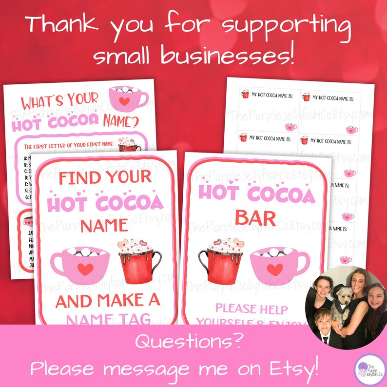 Hot Cocoa Bar Valentines Day Party Idea, Hot Chocolate Bar Sign ...