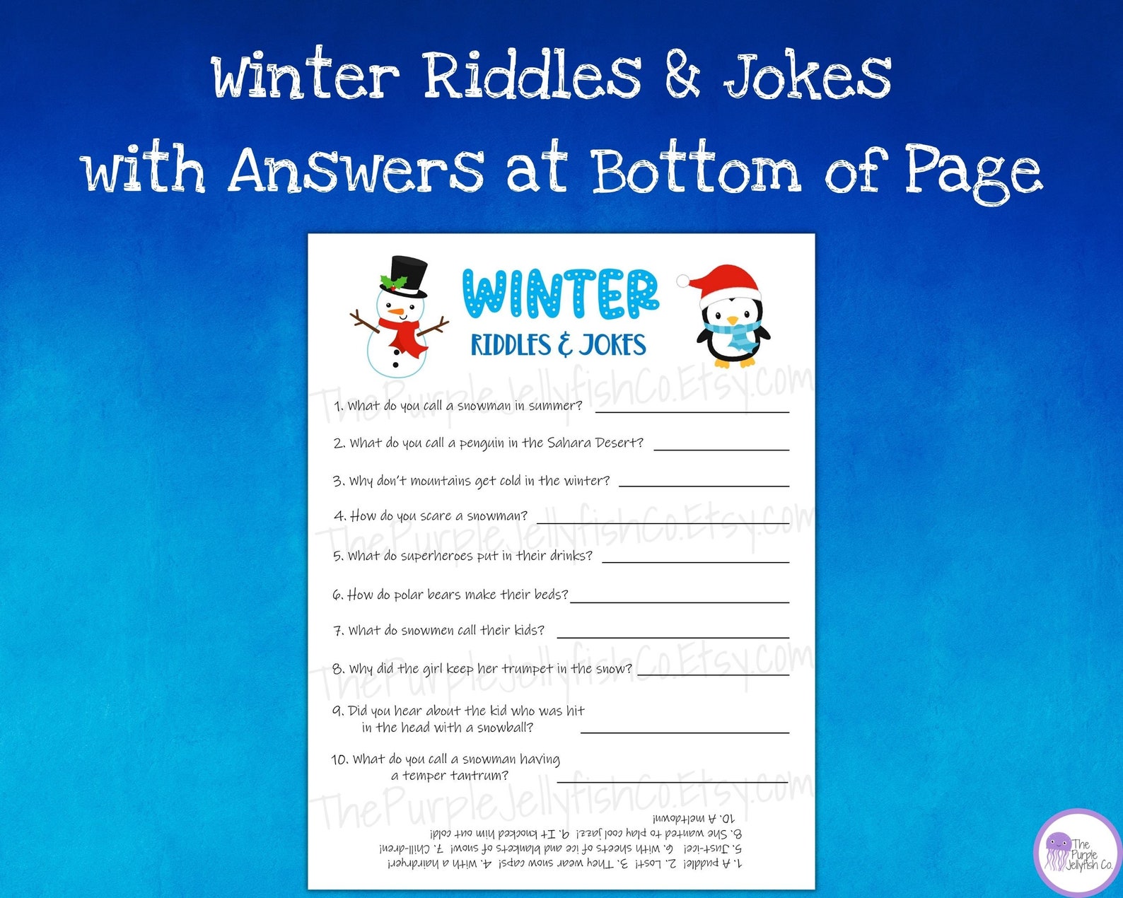 Winter Game Bundle, Printable Winter Activities for Kids, Holiday ...