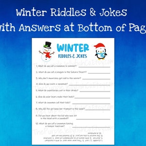 Winter Game Bundle, Printable Winter Activities for Kids, Holiday ...