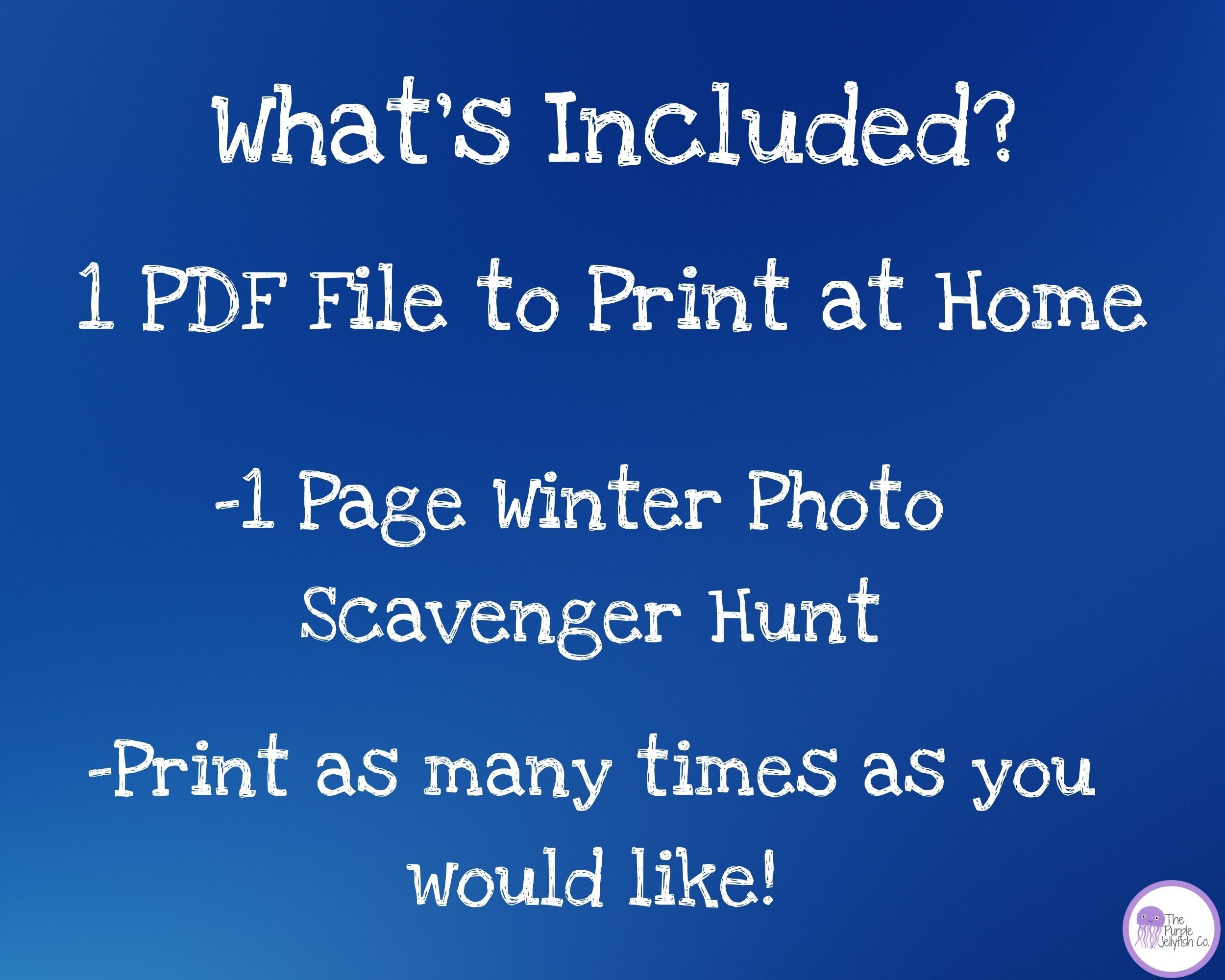Winter Scavenger Hunt, Printable Winter Activity, Selfie Photo ...