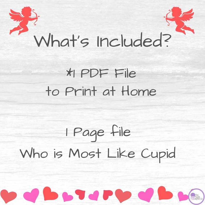 Who is Most Like Cupid, Printable Valentines Party Game for Kids ...