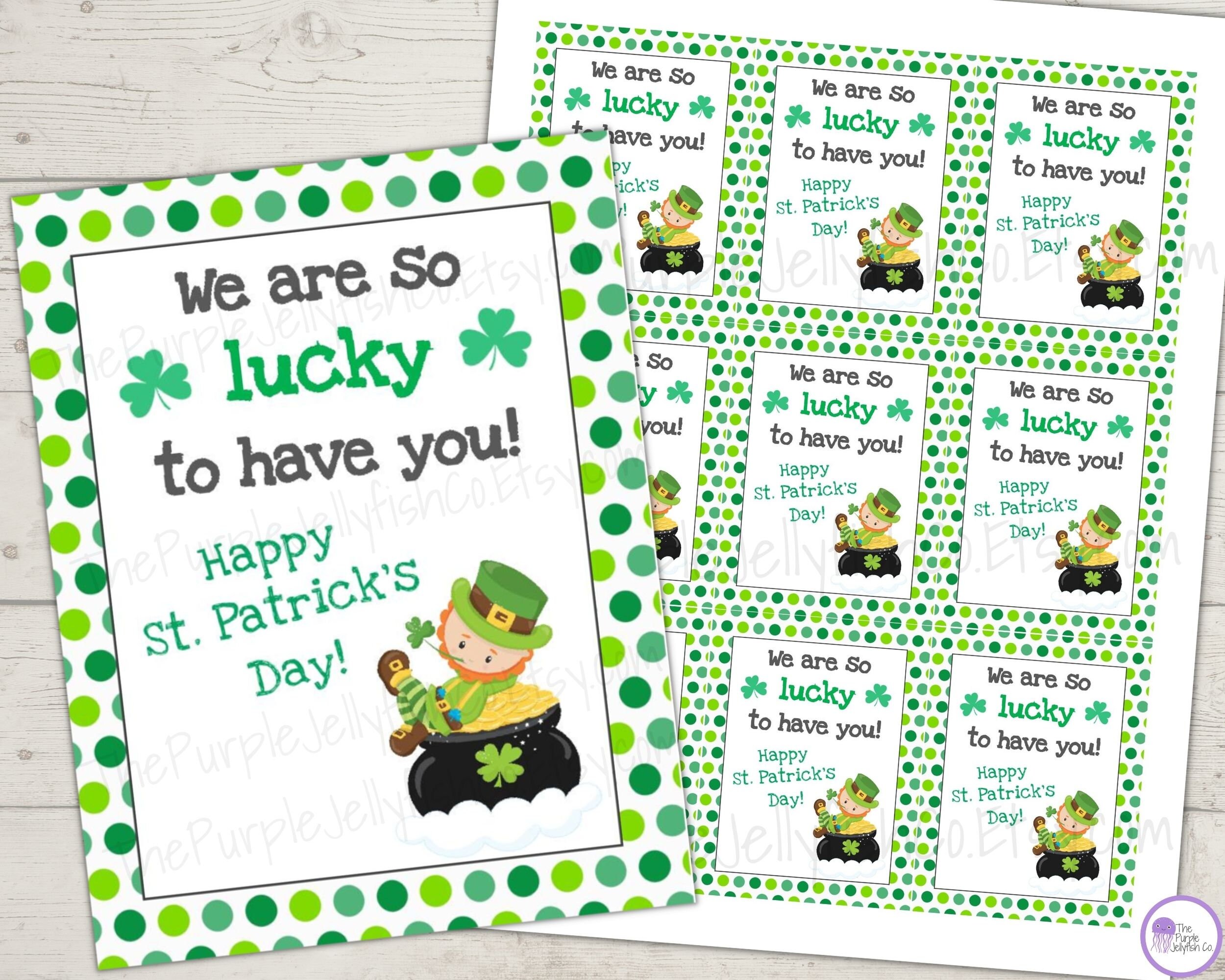St. Patrick's Appreciation Tags, St. Patty's Printable, St. Patrick's ...
