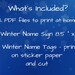 What's Your Winter Name Game With Sign and Name Tags, Winter Party ...