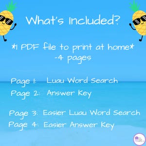 Luau Word Search Puzzles, Hawaiian Games Printable Hawaii Theme ...
