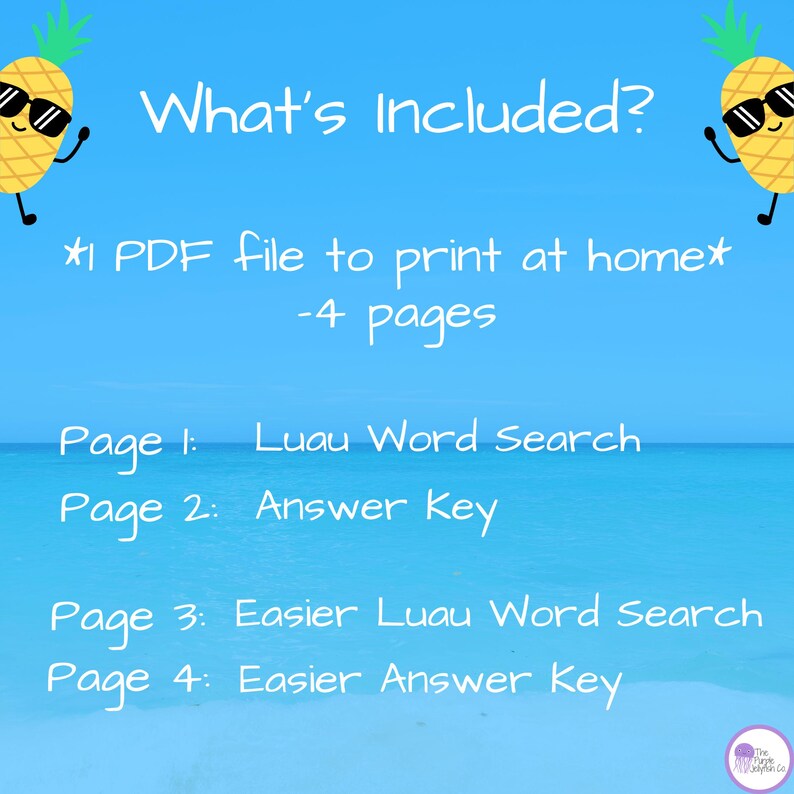 Luau Word Search Puzzles, Hawaiian Games Printable Hawaii Theme ...