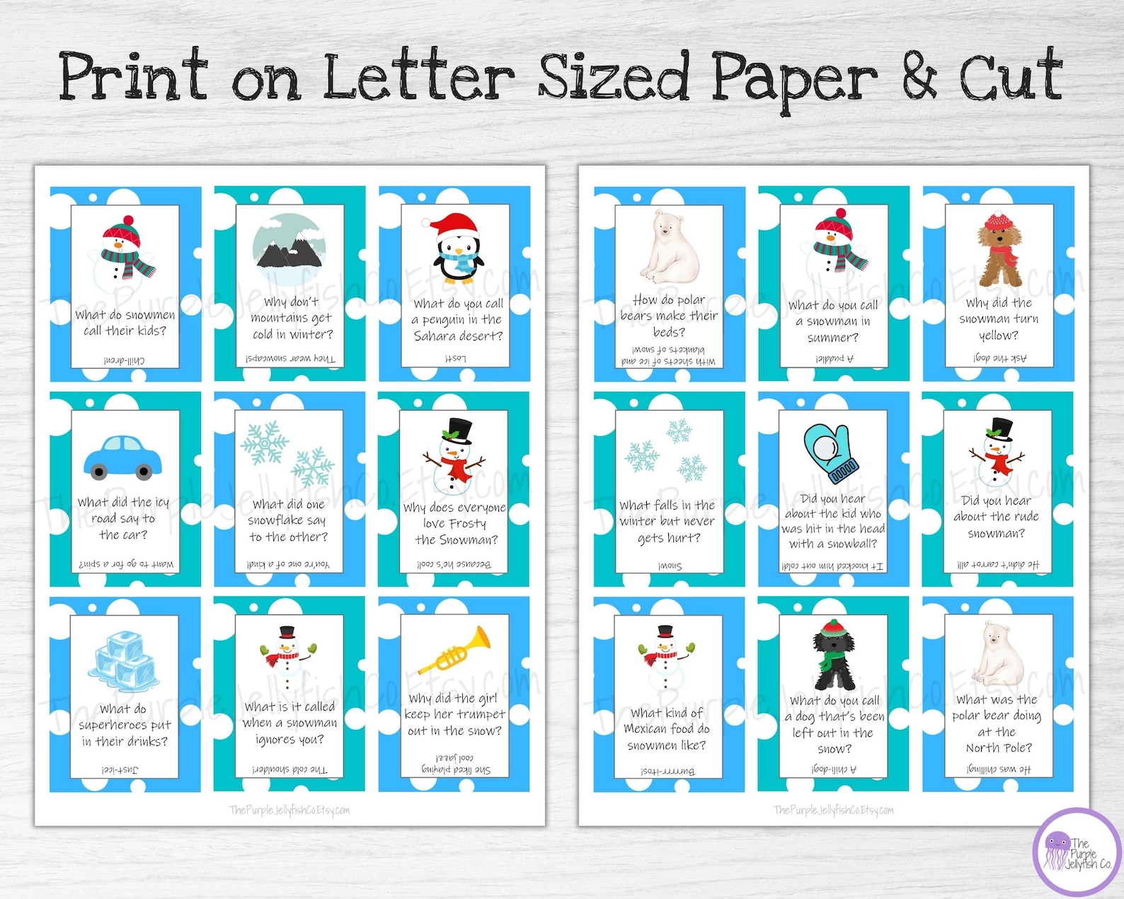 Printable Lunch Box Notes for Kids, Winter Lunch Box Jokes, Lunchbox ...