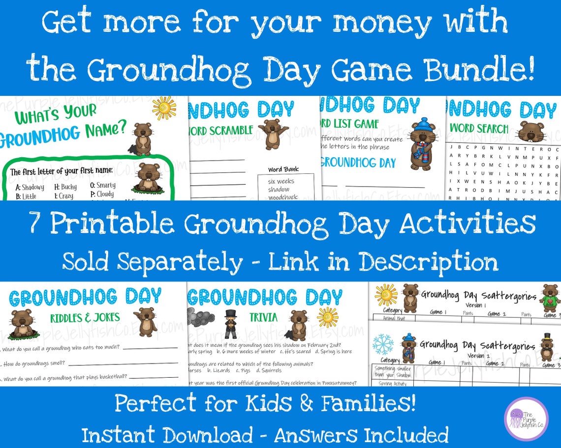 Groundhog Day Word Search Printable, Groundhog Activities, Word Search ...