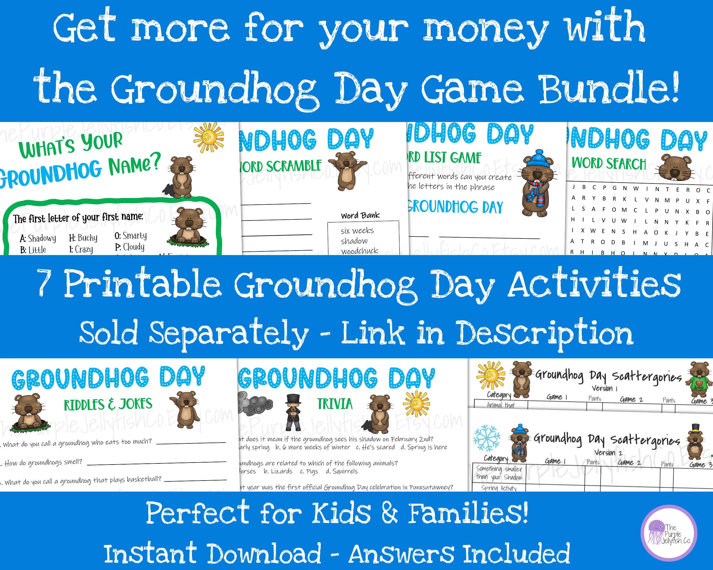 Groundhog Day Word Search Printable, Groundhog Activities, Word Search ...