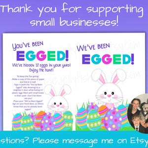 You've Been Egged Easter Game Printable, Easter Egg Hunt, Easter ...