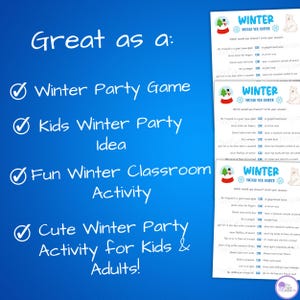 Winter Would You Rather Questions for Kids, This or That Christmas ...