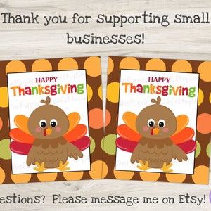 Thanksgiving Gift Tag Printable, Happy Thanksgiving Card, Thanksgiving ...