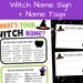 What's Your Witch Name Game Halloween Game Printable - Etsy