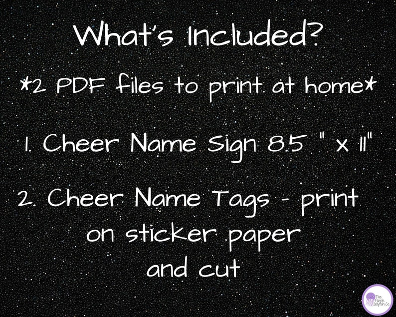 Cheer Name Sign and Name Tags, Cheer Party Game Printable, What's Your ...