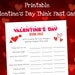 Think Fast Game, Printable Valentines Day Games, Valentines Activity ...