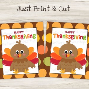Thanksgiving Gift Tag Printable, Happy Thanksgiving Card, Thanksgiving ...