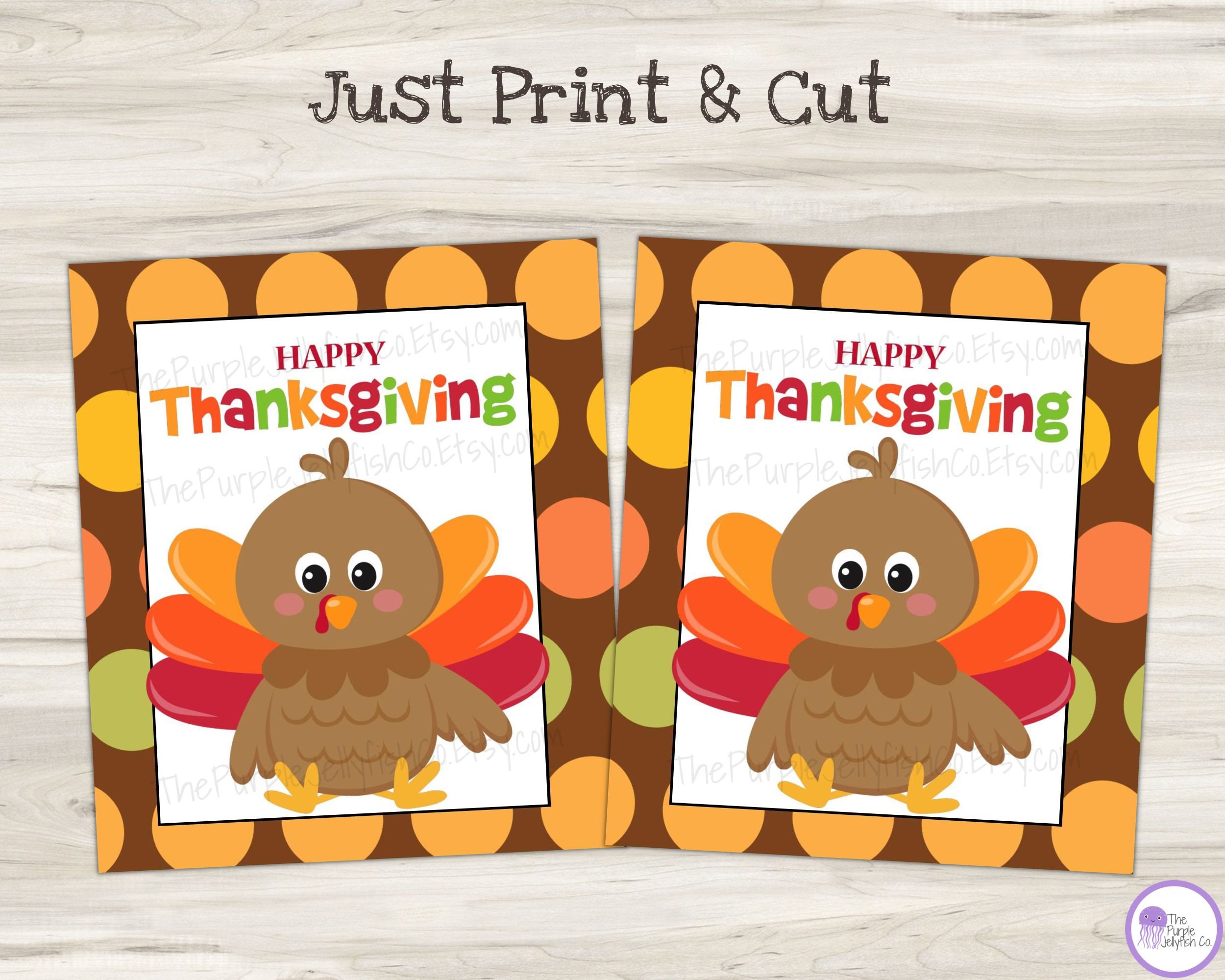 Thanksgiving Gift Tag Printable, Happy Thanksgiving Card, Thanksgiving ...