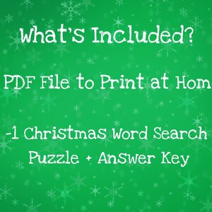 Christmas Word Search, Printable Christmas Game, Holiday Party Game ...