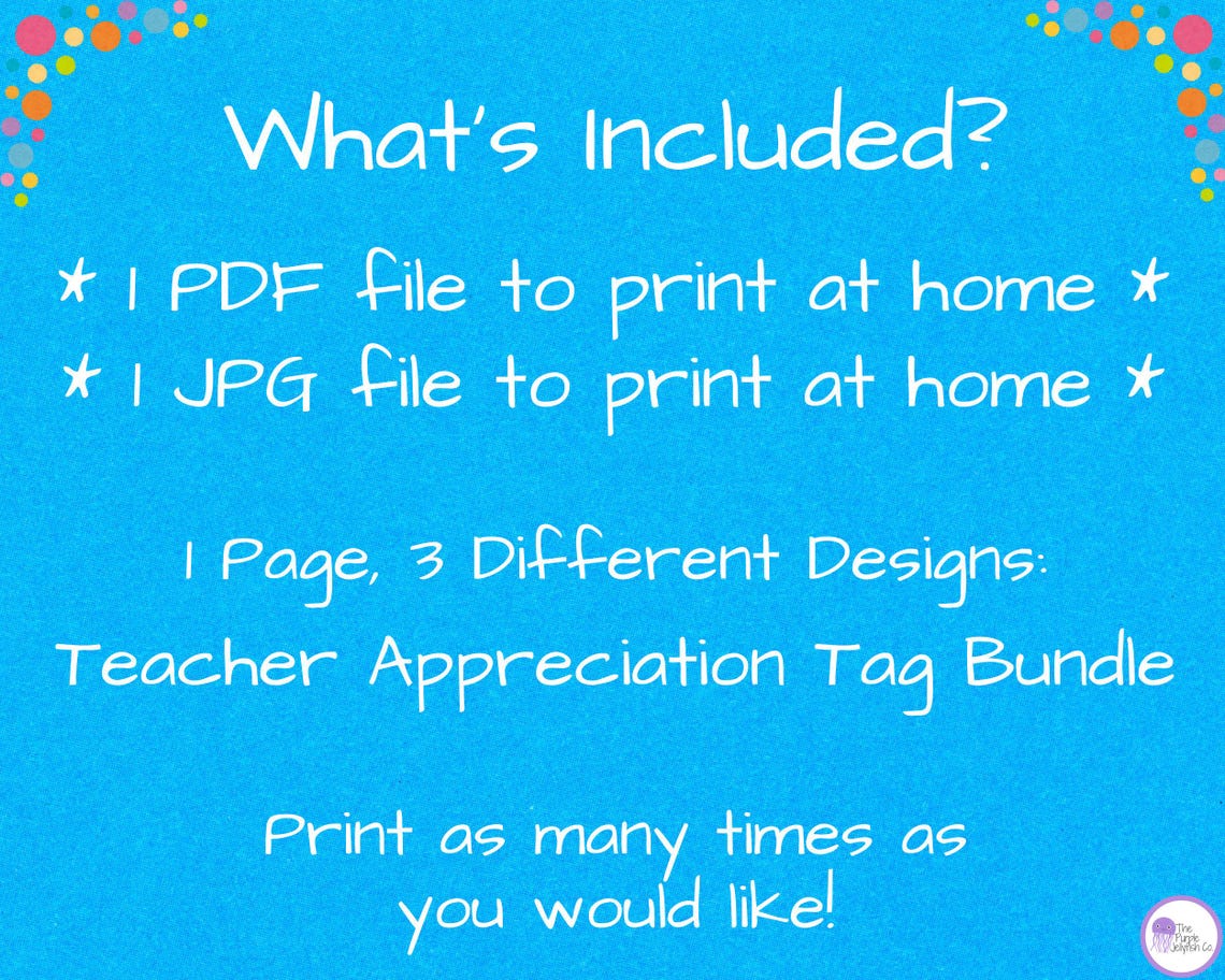Teacher Appreciation Gift Tags Printable, Gift Card Holder, Thank You ...