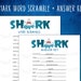 Shark Word Scramble With Answers, Shark Activity for Kids, Shark Game ...