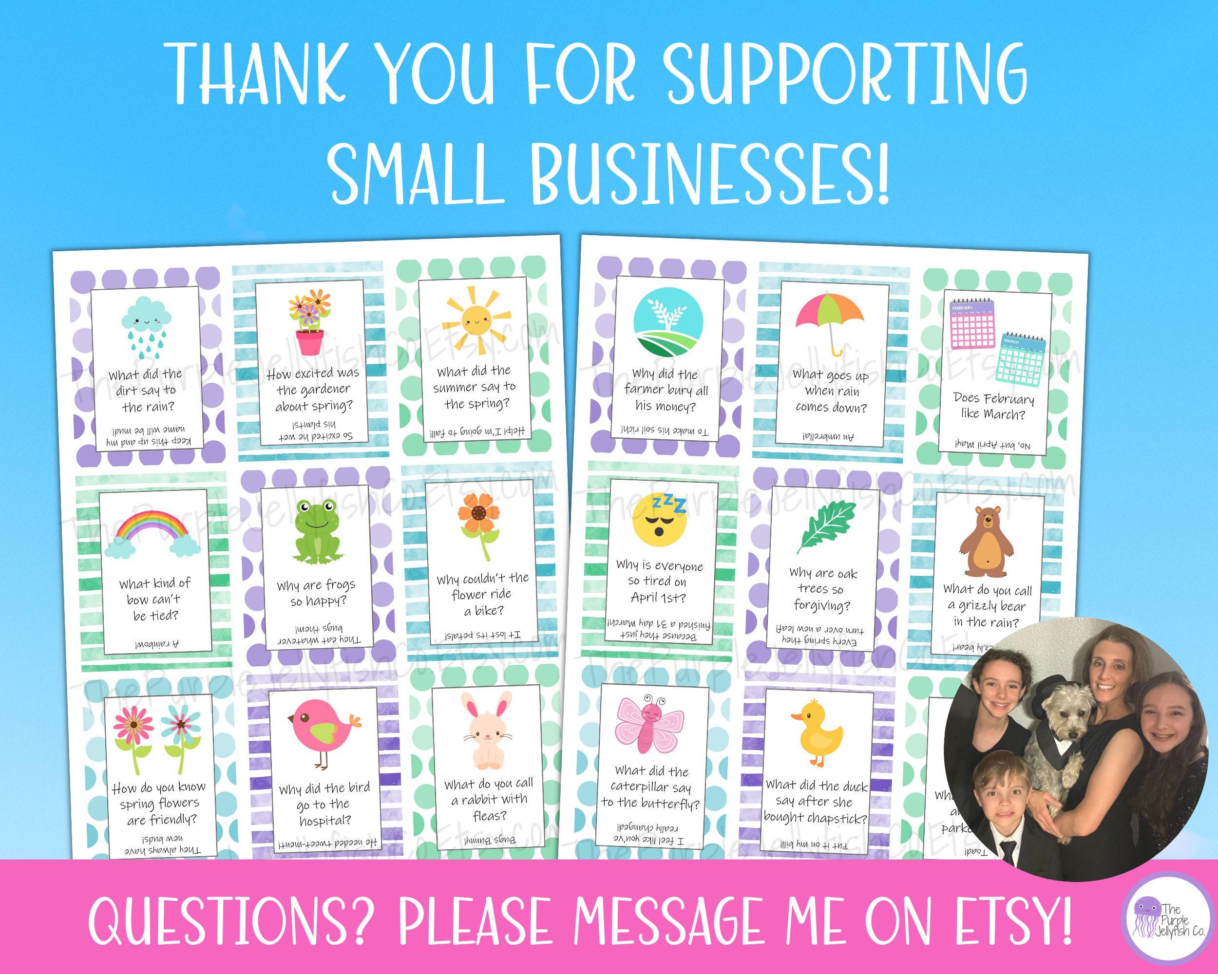 Spring Lunch Box Jokes for Kids Printable Lunchbox Notes, Funny Easter ...