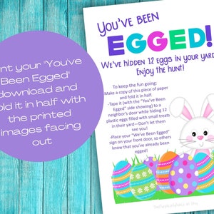 You've Been Egged, Easter Egg Hunt Printable, Easter Activity for Kids ...