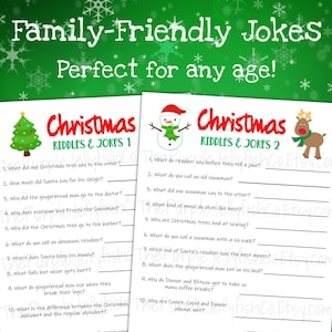 Christmas Jokes for Kids, Christmas Riddles, Printable Christmas Game ...