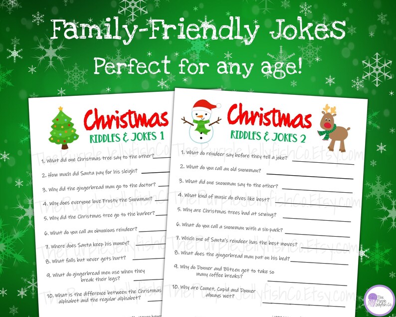 Christmas Jokes for Kids, Christmas Riddles, Printable Christmas Game ...