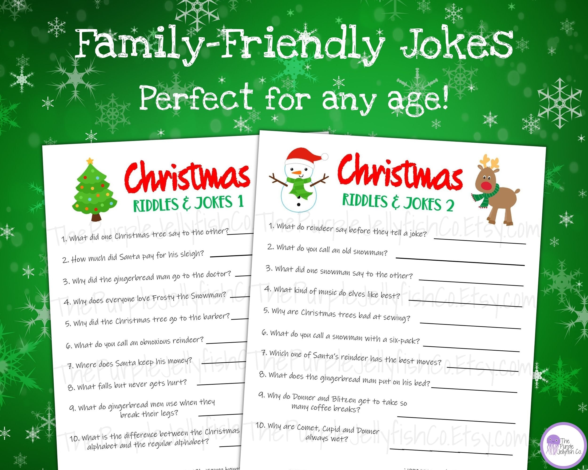 Christmas Jokes for Kids, Christmas Riddles, Printable Christmas Game ...