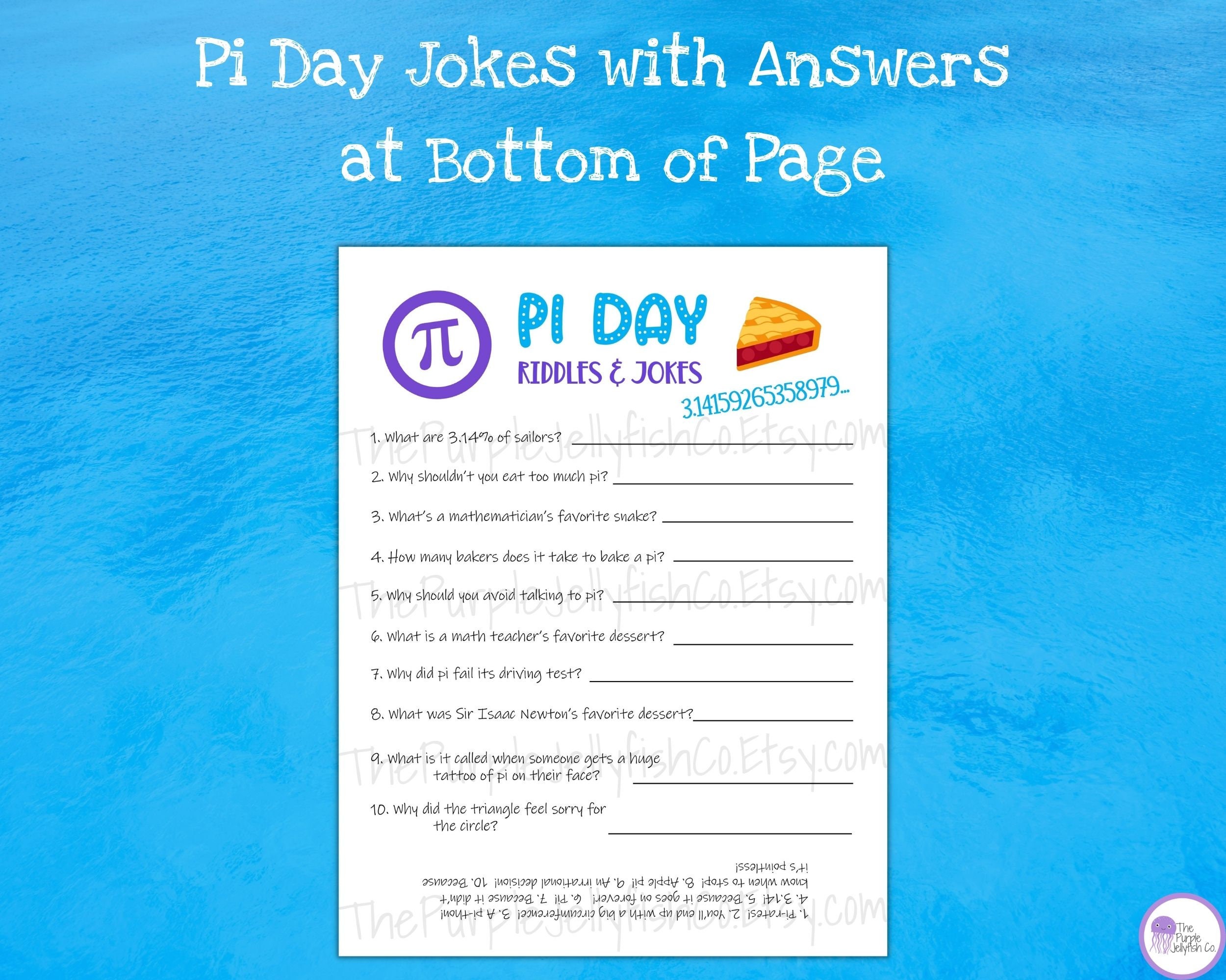 Pi Day Activities for Kids & Adults, Printable Pi Day Games, Math ...
