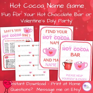 Hot Cocoa Bar Valentines Day Party Idea, Hot Chocolate Bar Sign ...