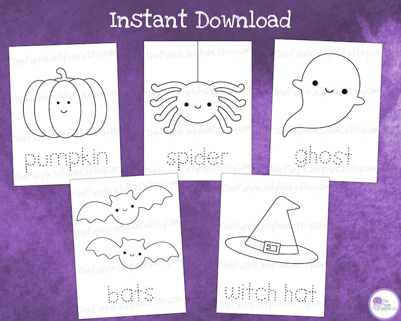 Halloween Coloring Pages for Kids, Preschool Tracing Worksheets ...