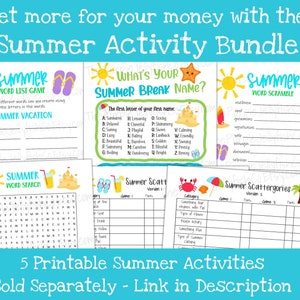 Summer Scattergories, Summer Game Printable, End of Year Activity ...