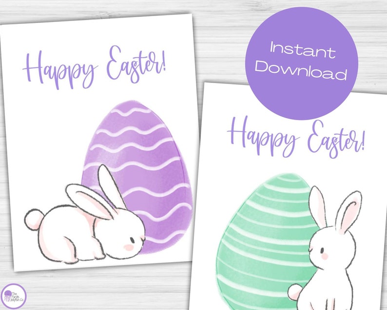 Easter Gift Tag Printable, Easter Basket Tag, Easter Bunny Tag, Happy ...