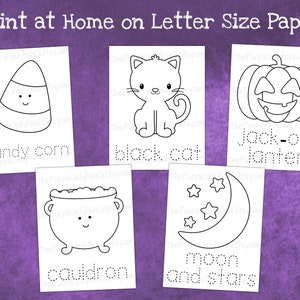 Halloween Coloring Pages for Kids, Preschool Tracing Worksheets ...