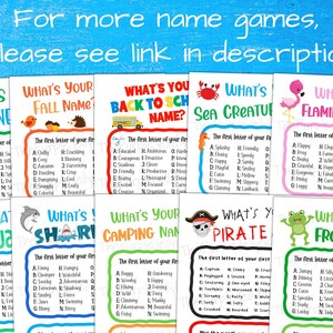 Spring Name Game, Printable Spring Activity for Kids & Adults, Spring ...