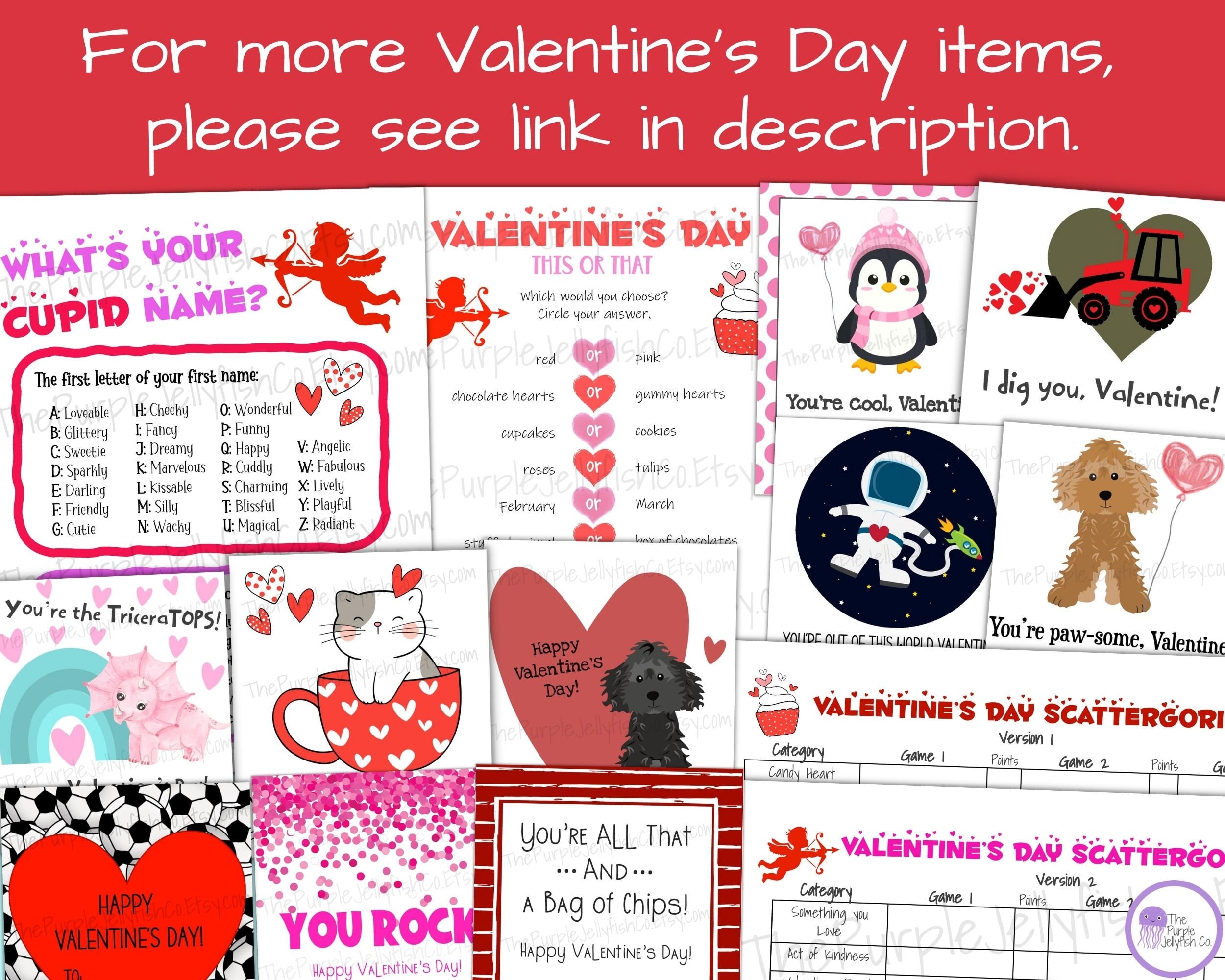Penguin Valentine Cards for Kids, Printable Valentines for Classroom ...