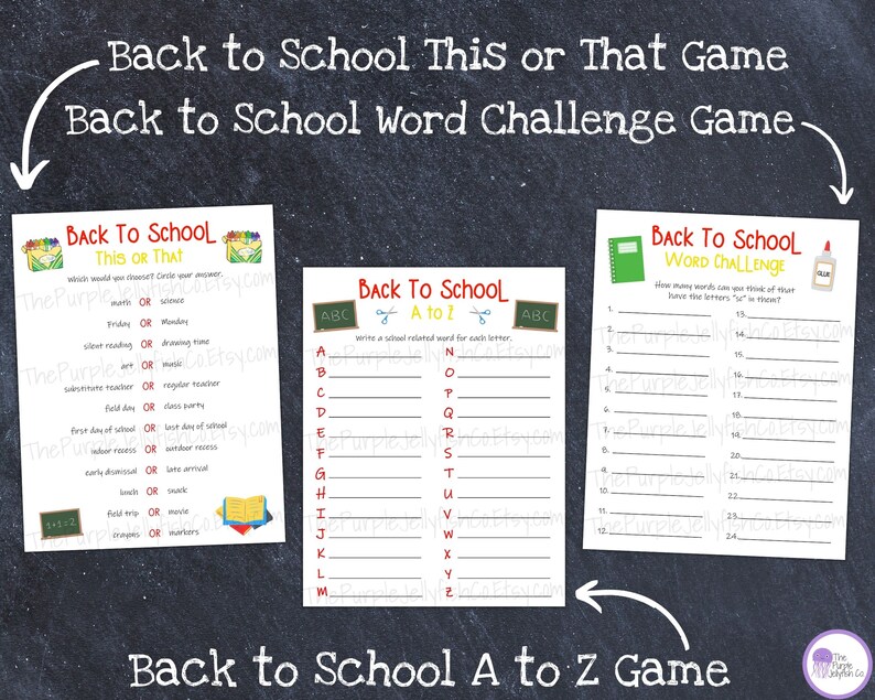 Back to School Game Bundle, First Day of School Activity Printable, Ice ...