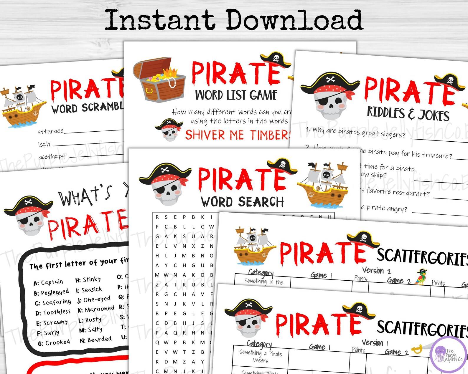 Pirate Games for Kids, Pirate Printables, Talk Like a Pirate Day ...