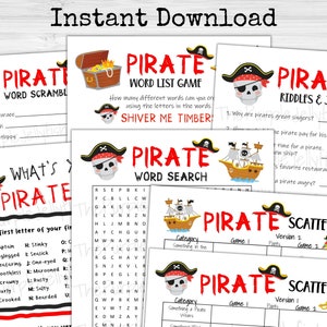 Pirate Games for Kids, Pirate Printables, Talk Like a Pirate Day ...