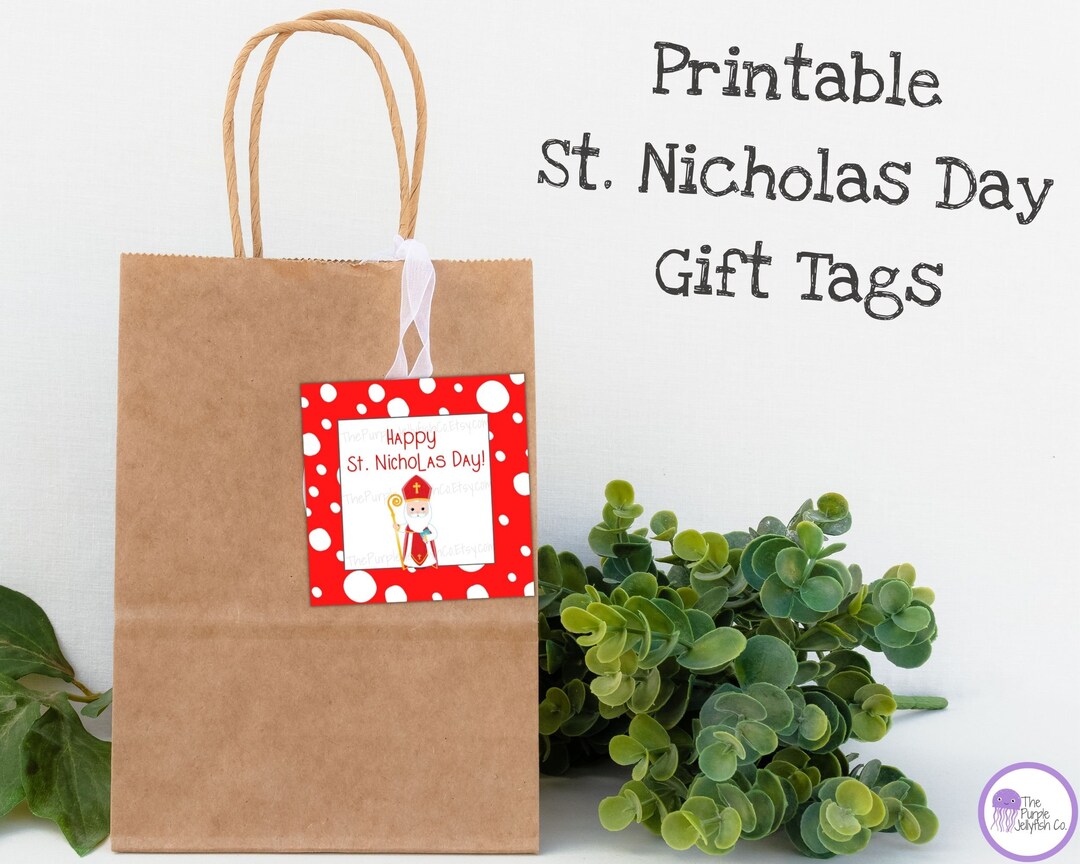 St. Nicholas Day Gift Tags St. Nick's Day Card St. - Etsy
