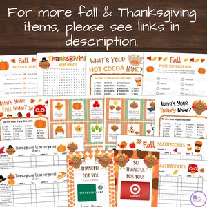 Thanksgiving Think Fast Game, Thanksgiving Family Game, Friends ...