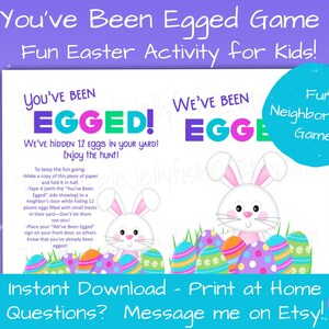 You've Been Egged Easter Game Printable, Easter Egg Hunt, Easter ...