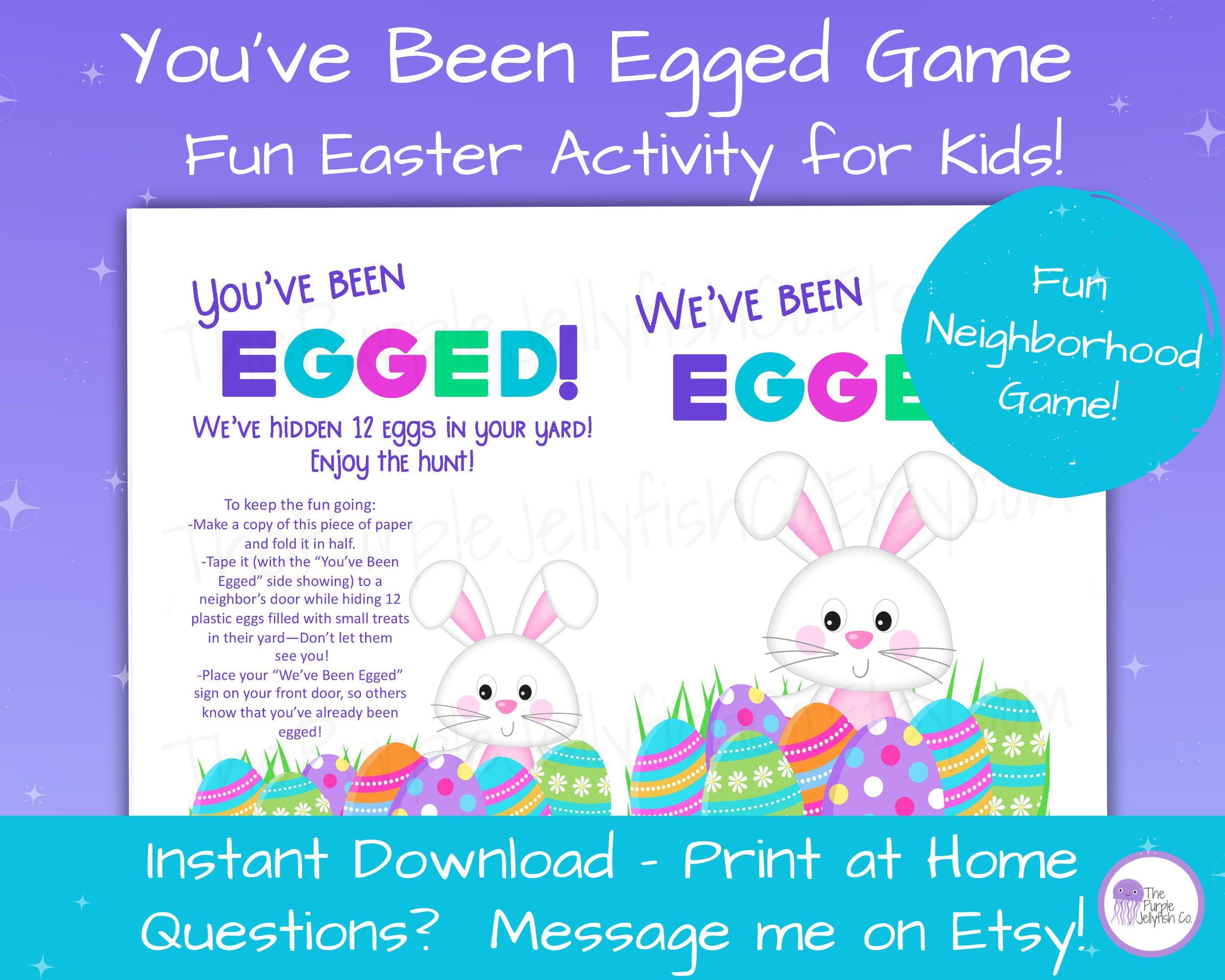 You've Been Egged Easter Game Printable, Easter Egg Hunt, Easter ...