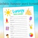 Summer Word Scramble Game, Summer Activity for Kids, Summer Game ...