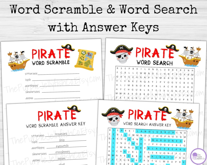 Pirate Games for Kids, Pirate Printables, Talk Like a Pirate Day ...