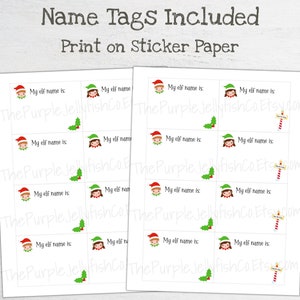 Elf Name Game + Name Tags, Christmas Activity for Kids, What's Your Elf ...