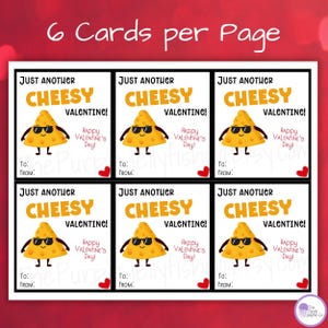 Cheesy Valentines for Kids Classroom Valentine Exchange, Class ...