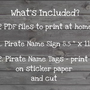 Whats Your Pirate Name Game, Talk Like a Pirate Day Idea, Pirate Party ...